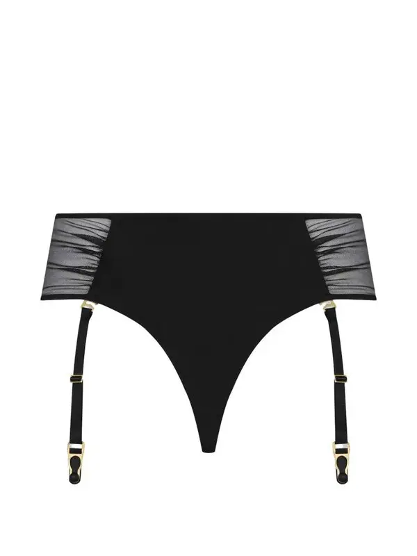 SCANDALE Nuit Fauve High-waist Suspender Thong