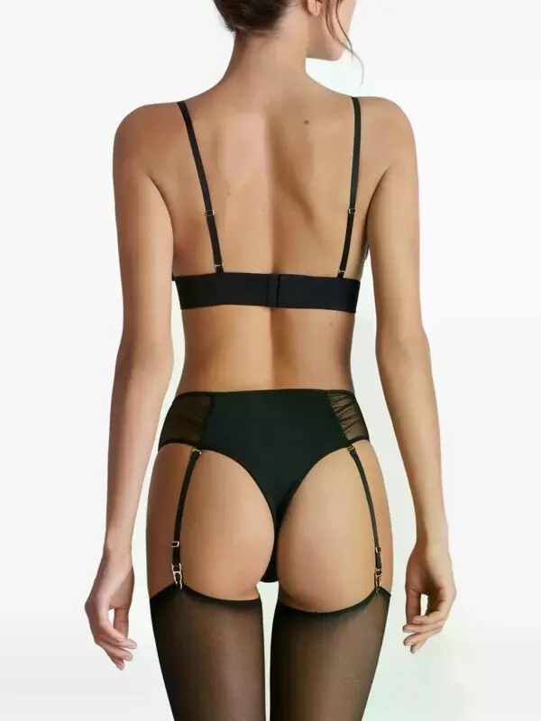 SCANDALE Nuit Fauve High-waist Suspender Thong