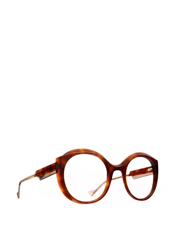 CAROLINE ABRAM Paola Round-frame Glasses - Brown