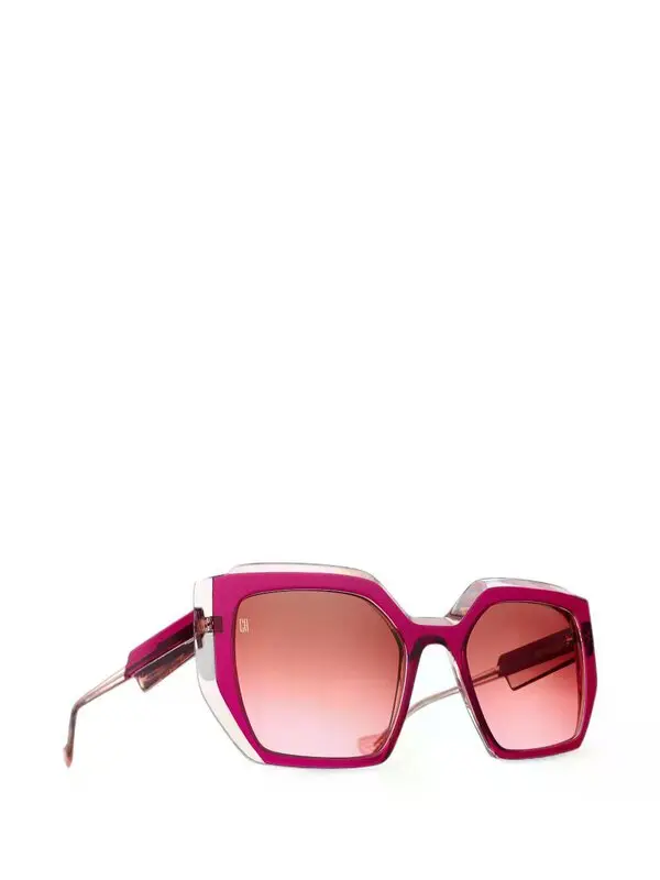 CAROLINE ABRAM Penny Geometric-frame Sunglasses - Pink