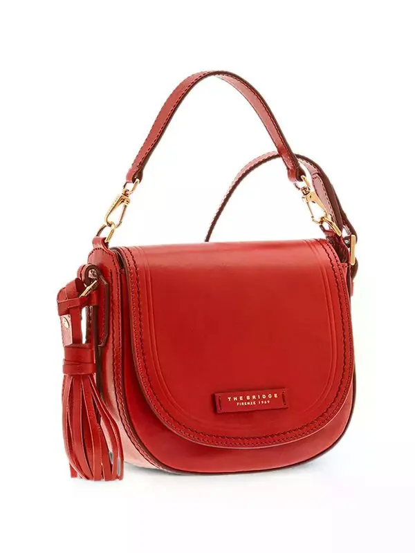 THE BRIDGE Pearl District Tassel-detail Leather Tote Bag - Red