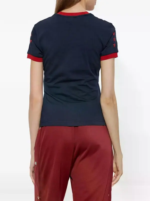 Off-White Logo-embroidered Star-print T-shirt