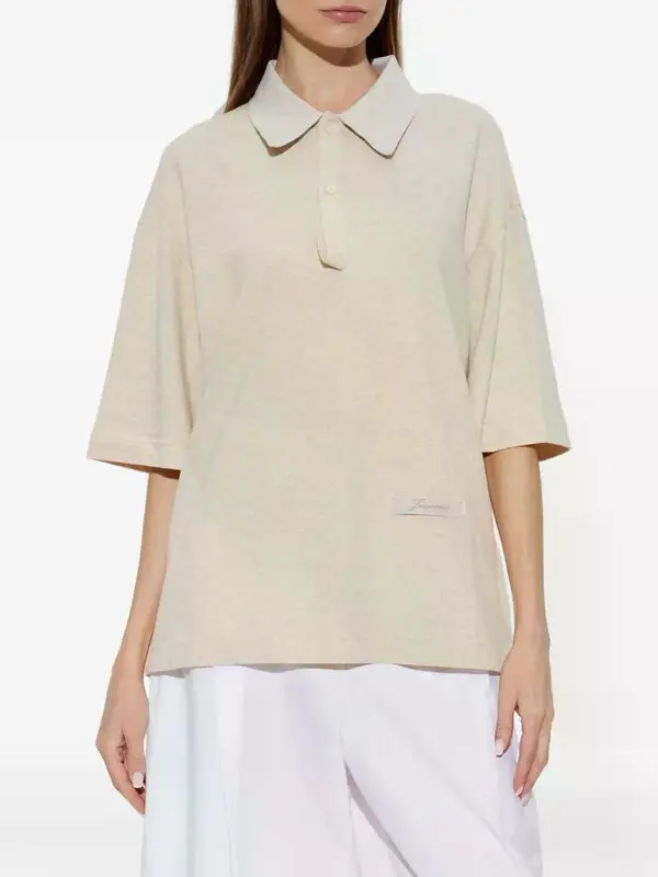 Jacquemus Ruban Logo-patch Polo Shirt