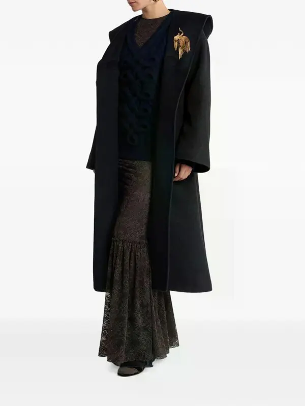 Etro Long Jersey Dress With Floral Lace