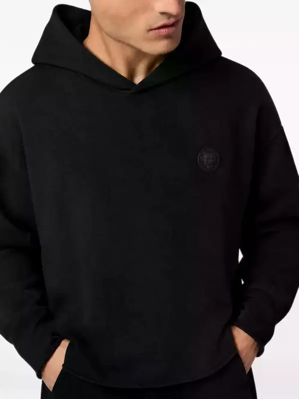 PLEIN SPORT Raw-edge Jersey Hoodie