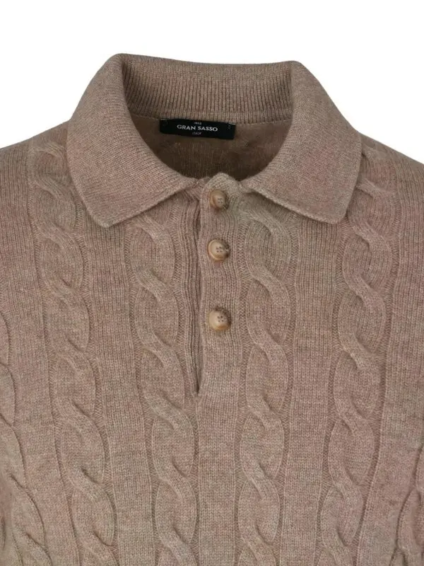 GRAN SASSO Cable-knit Polo-collar Sweater