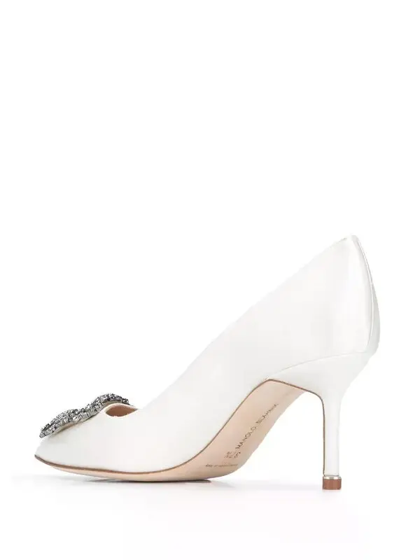 Manolo Blahnik Hangisi 70mm Embellished Buckle Pumps