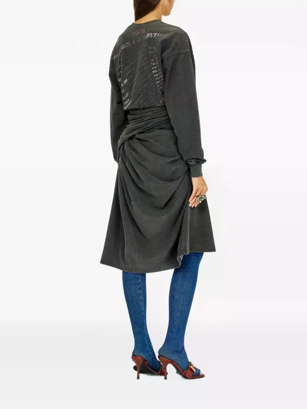 DIESEL® Graphic-print Draped Dress