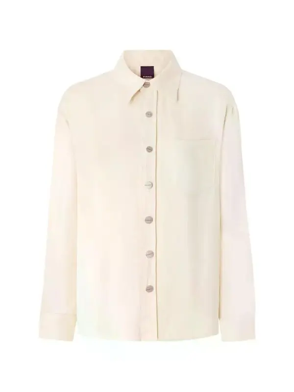 Pinko Shirt In Peachskin-feel Twill - Neutrals
