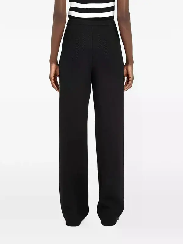FERRAGAMO Ribbed-knit Side-stripe Trousers