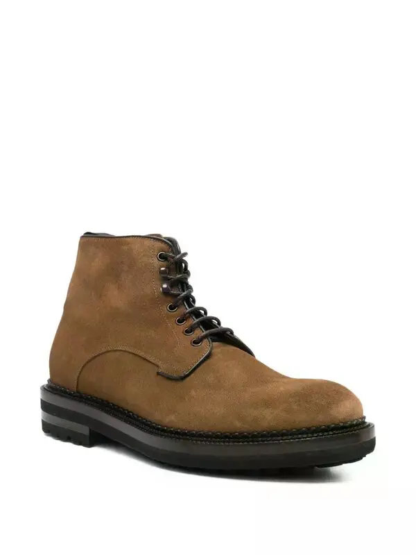 CENERE GB Lace-up Suede Ankle Boots