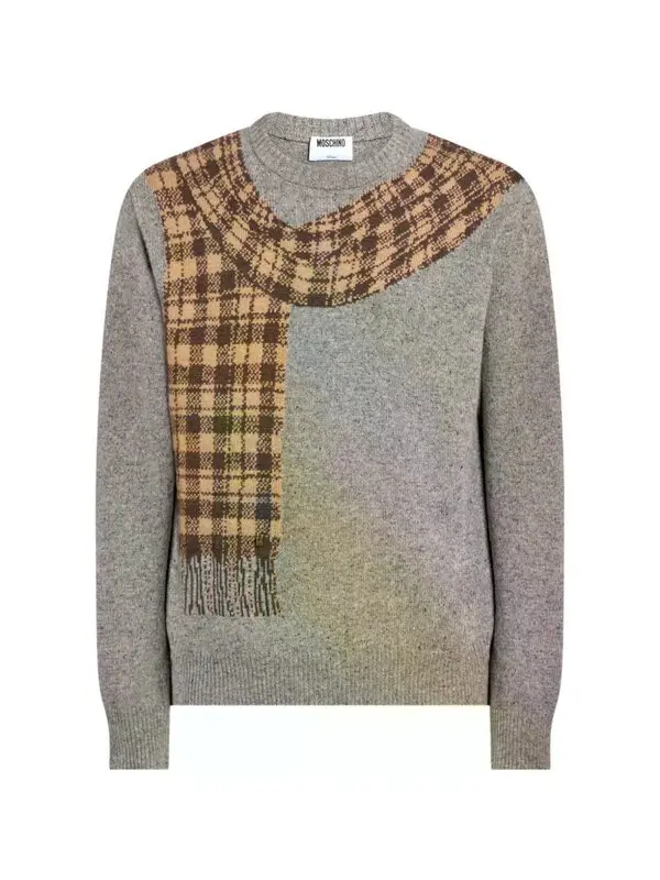 Moschino Inlaid Wool-and-silk Blend Pullover