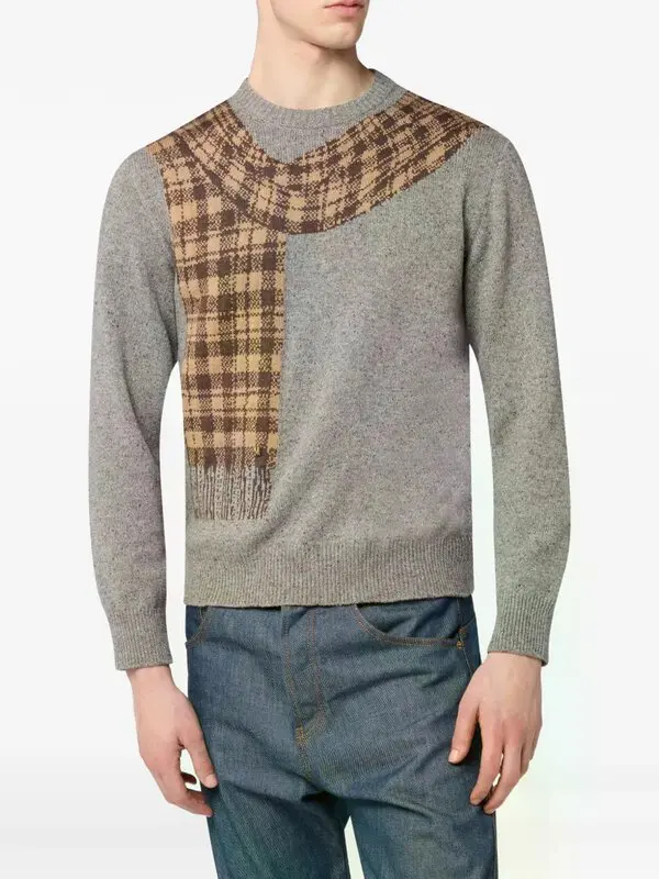 Moschino Inlaid Wool-and-silk Blend Pullover