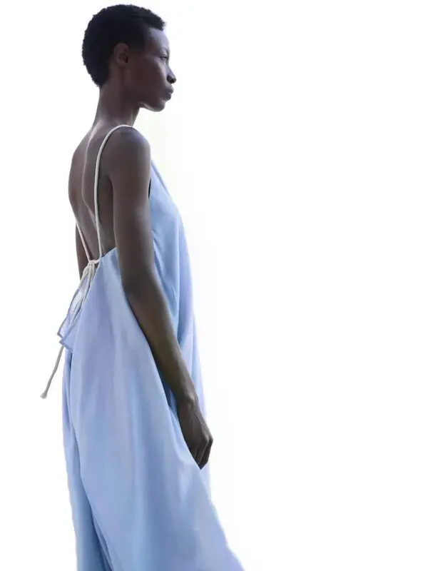 ELEH Rope-strap Flared Maxi Dress