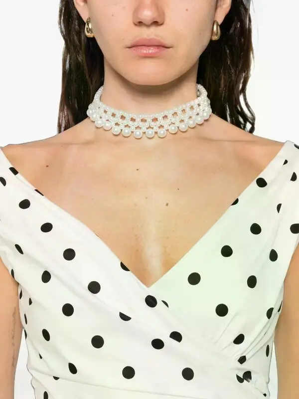 SELF-PORTRAIT Polka Dot Midi Dress