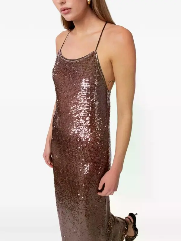GAELLE PARIS Sequin-embellished Maxi Dress