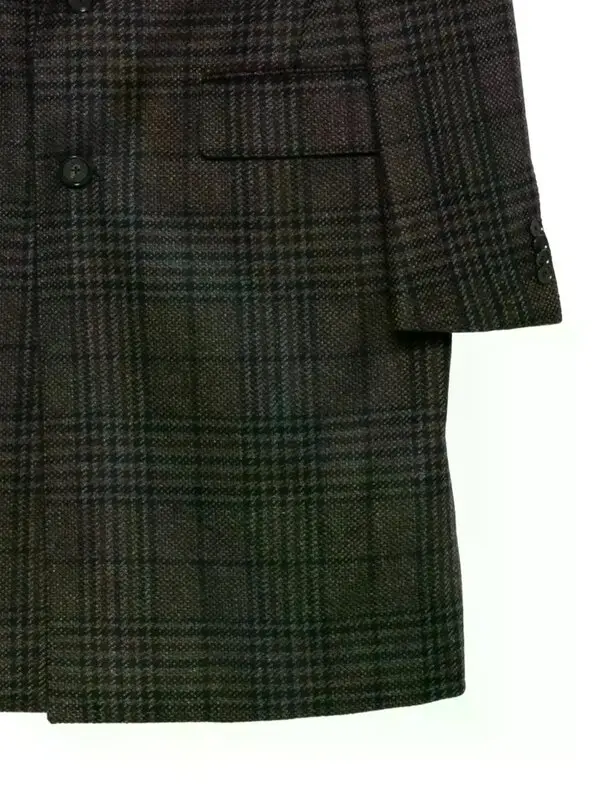 Caruso Checked Single-breasted Coat