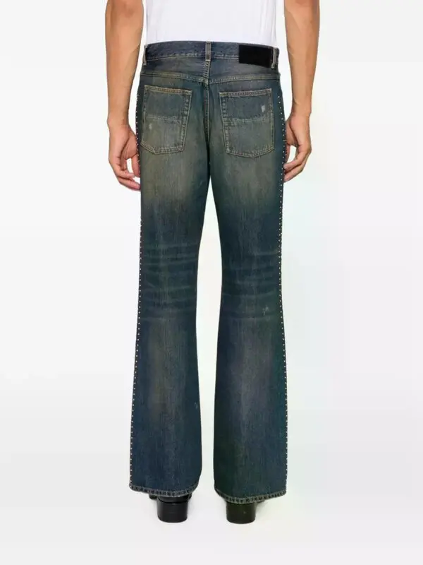 Amiri Stud-embellished Flared Jeans