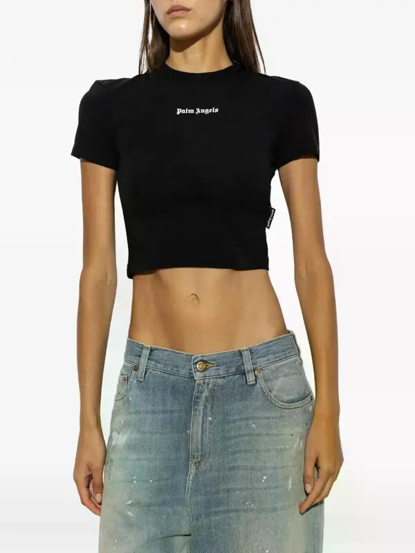 Palm Angels Logo-print Crop Top