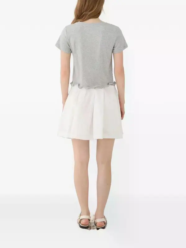 ELEH Scalloped-edge Short-sleeve T-shirt