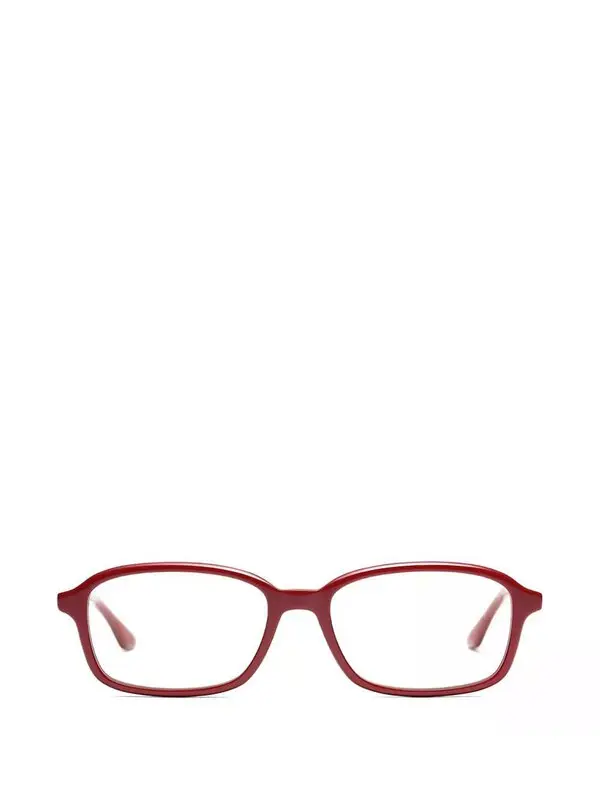 PETER AND MAY Bonnie Rectangle Frame Glasses - Red