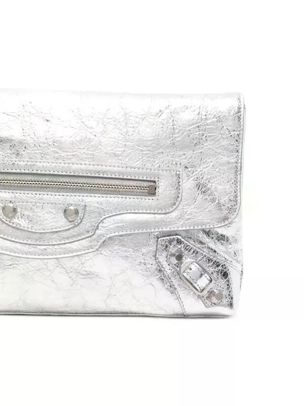 Balenciaga Le Cagole Metallic Clutch Bag