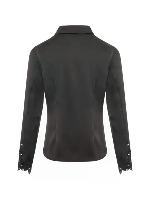 FRACOMINA Lace-trim Shirt - Black
