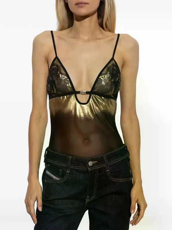 DIESEL® Mirea-gft Metallic-effect Bodysuit
