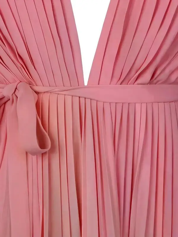 Valentino Garavani Pleated Belted Dress