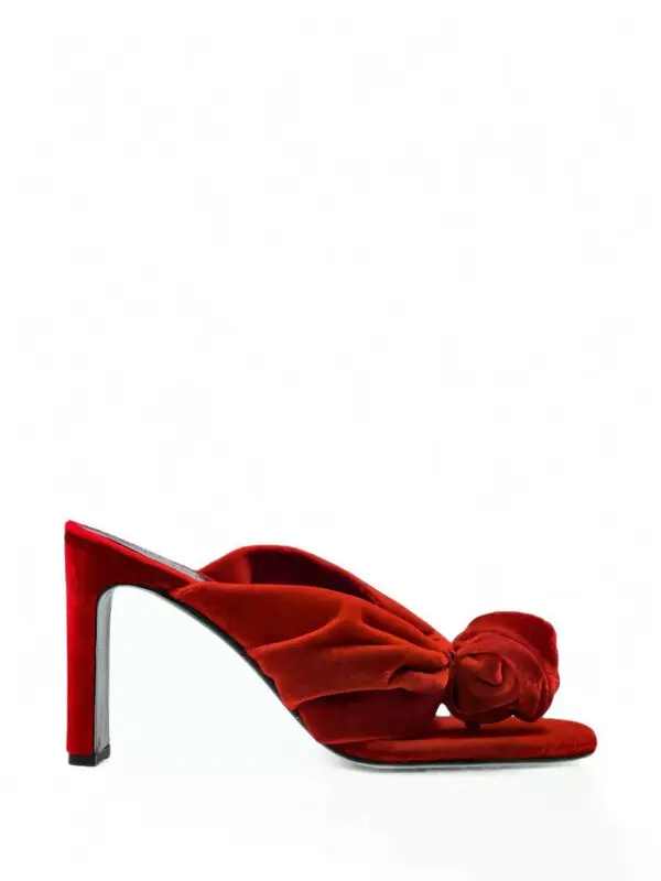 ROTATE BY BIRGER CHRISTENSEN Velvet Floral-detail Mules