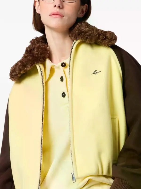 MSGM Collar-detail Panelled Jacket