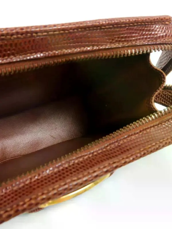 FERRAGAMO Vara Ribbon-detail Mini Leather Clutch Bag