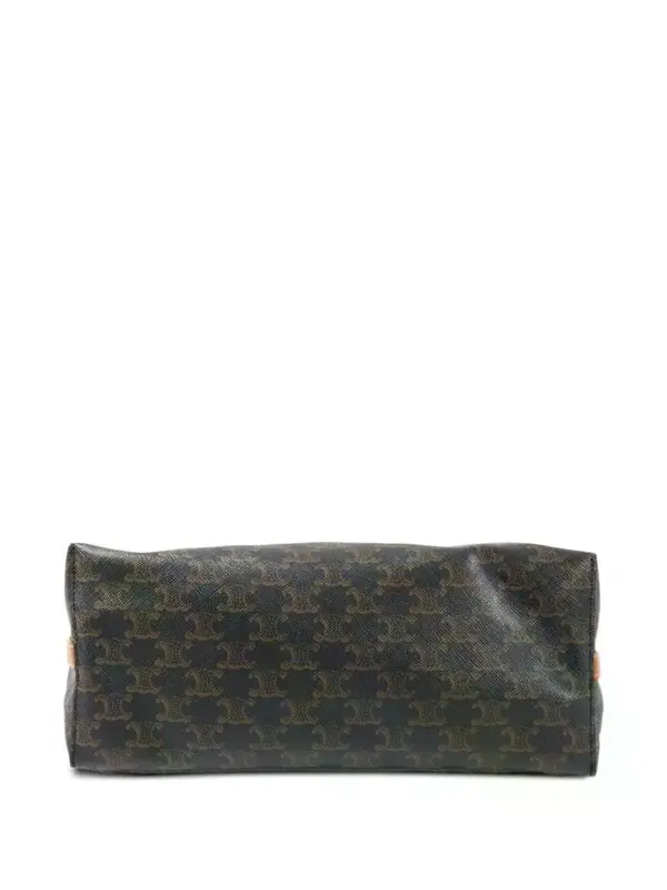 Celine Triomphe Macadam Shoulder Bag - Black