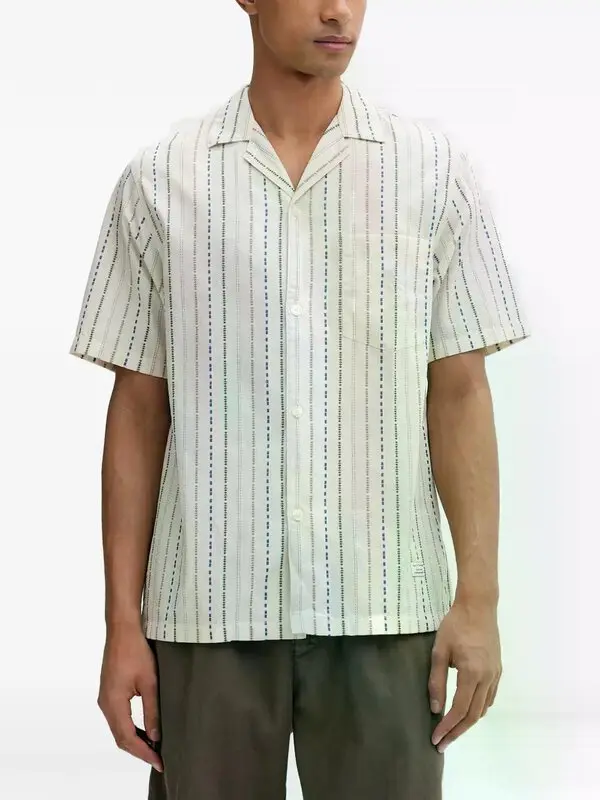 Marc O'polo Stripe-print Short-sleeved Shirt