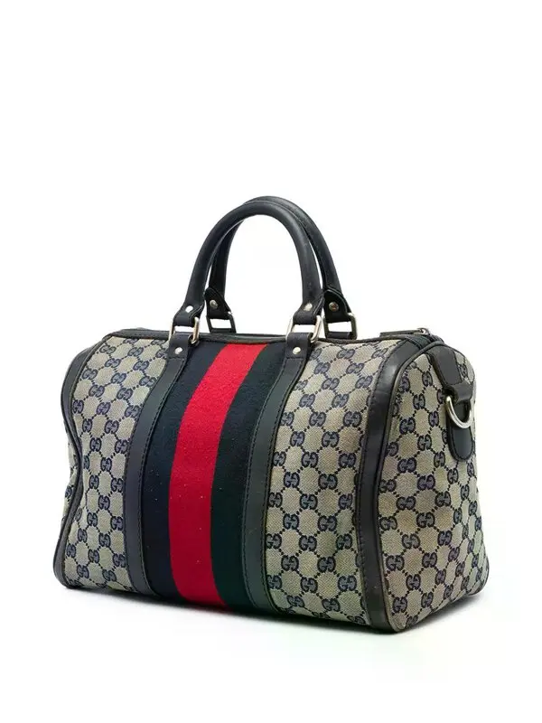 Gucci 2016-2026 Medium Gg Canvas Web Joy Boston Bag Satchel