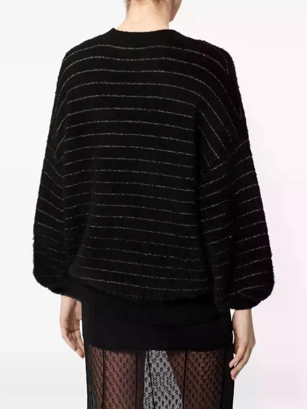 Isabel Marant Étoile Stacy Lurex-striped Silk And Cashmere Sweater