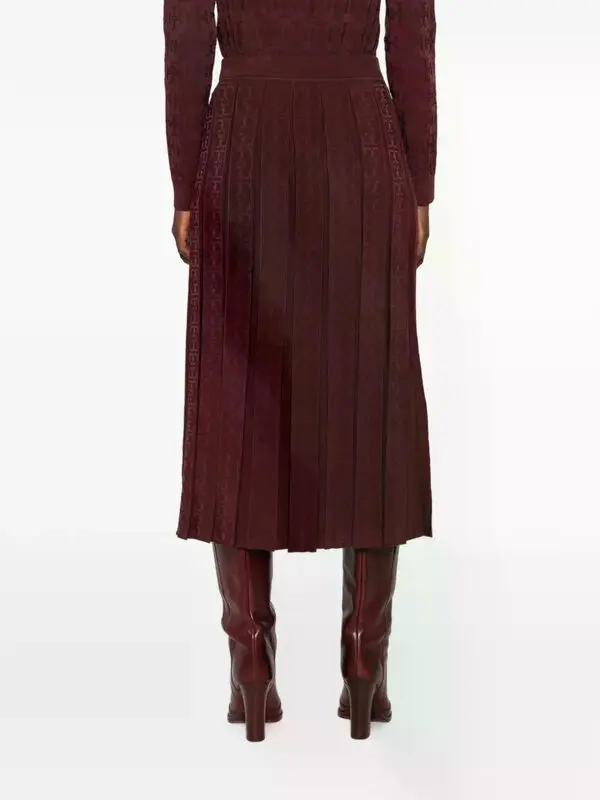 Tory Burch Monogram-pattern Midi Skirt