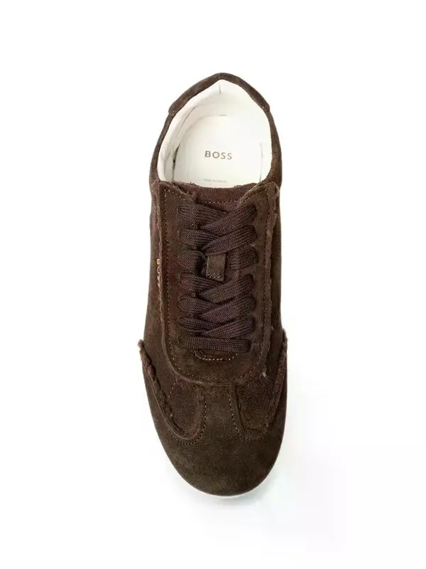 BOSS Suede Raw-edge Sneakers