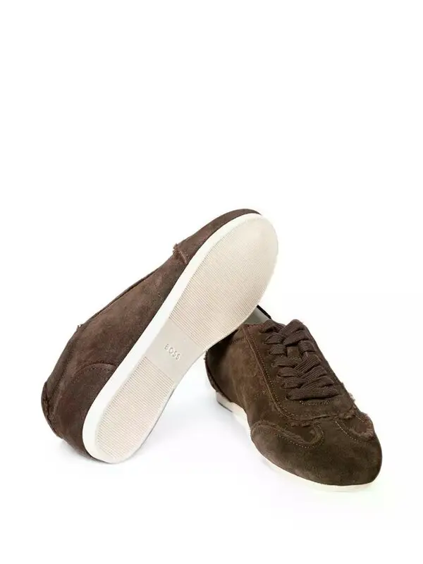 BOSS Suede Raw-edge Sneakers