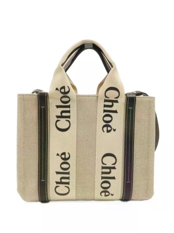 Chloé Small Woody Logo-strap Tote Bag