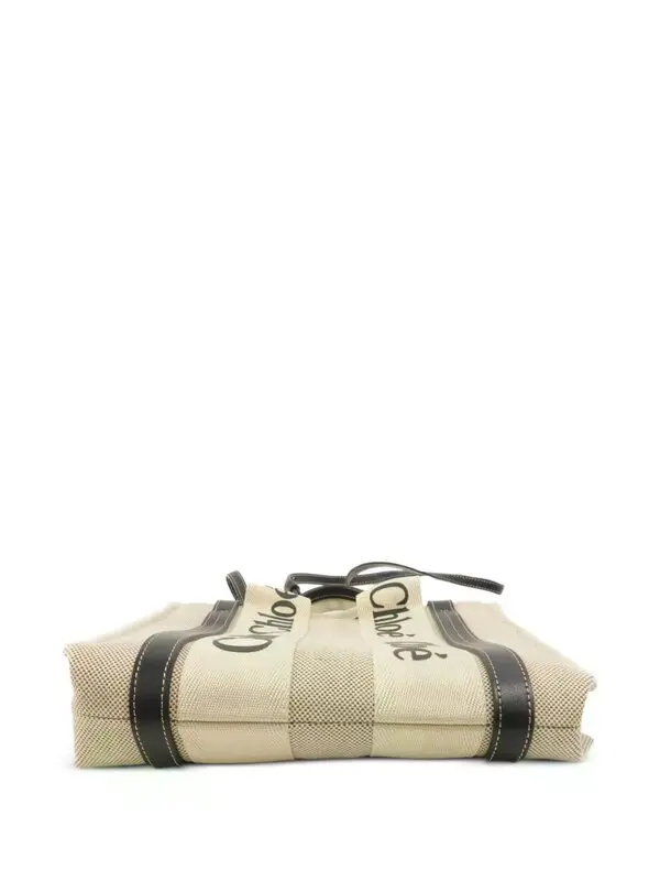 Chloé Small Woody Logo-strap Tote Bag - Neutrals
