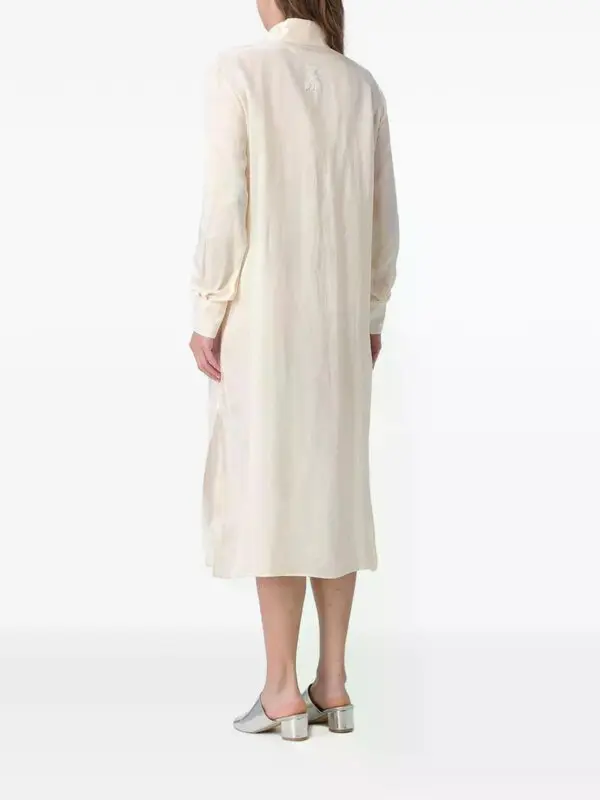 Patrizia Pepe Button-up Long-sleeve Midi Shirt Dress