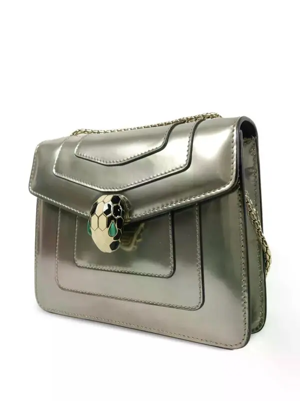 BVLGARI Small Serpenti Forever Cross Body Bag - Silver