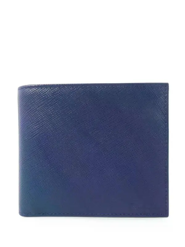 Prada Saffiano Leather Bifold Wallet - Blue