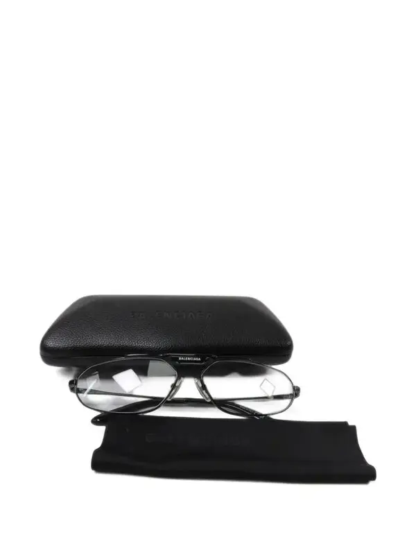 Balenciaga Oval-frame Metal Glasses