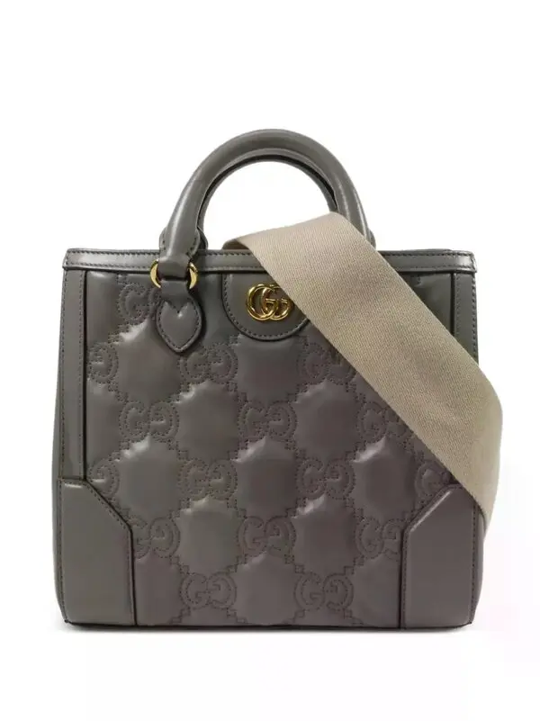 Gucci Gg Matelassé Tote Bag - Grey