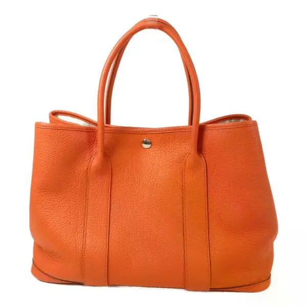 Hermès Garden Party Negonda Leather Tote Bag - Orange