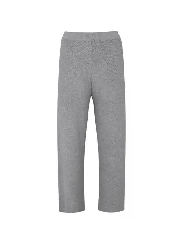 IZAAK AZANEI Ribbed-knit Straight-leg Trousers