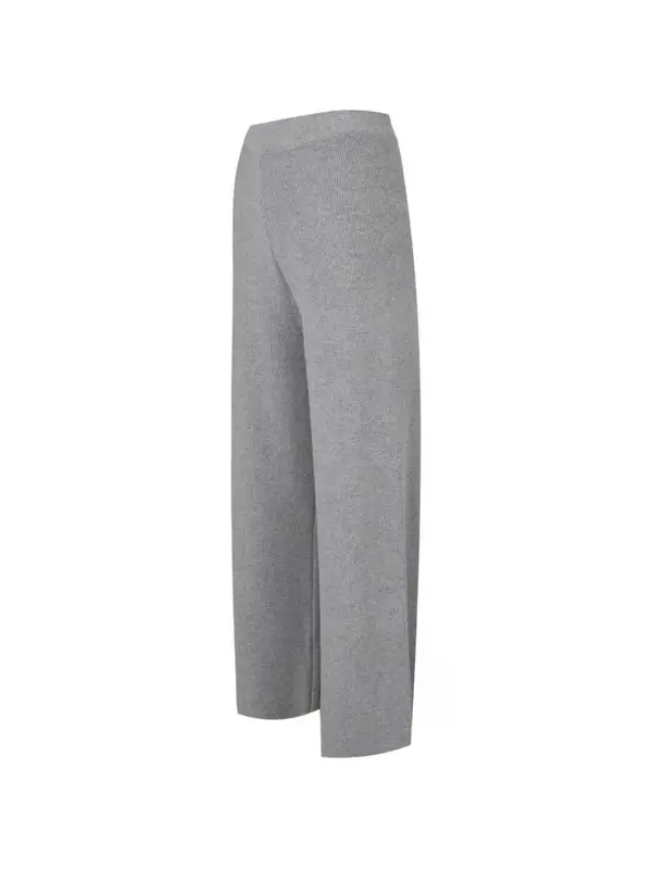 IZAAK AZANEI Ribbed-knit Straight-leg Trousers