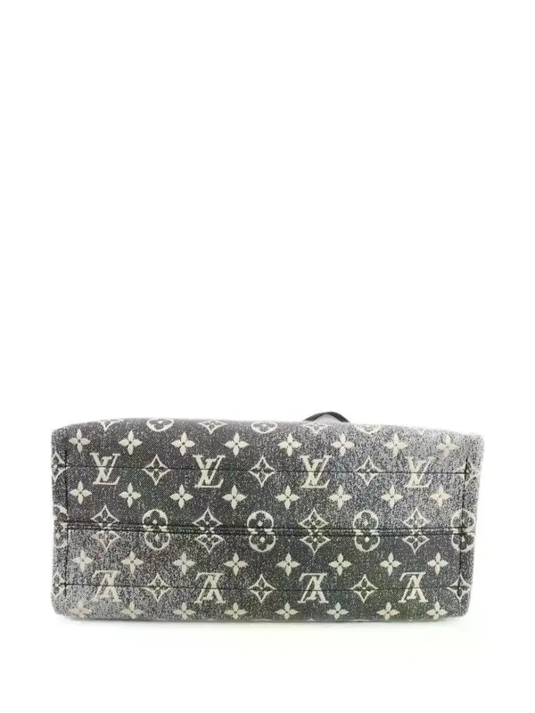 LOUIS VUITTON Mm On The Go Jaguar Denim Tote Bag